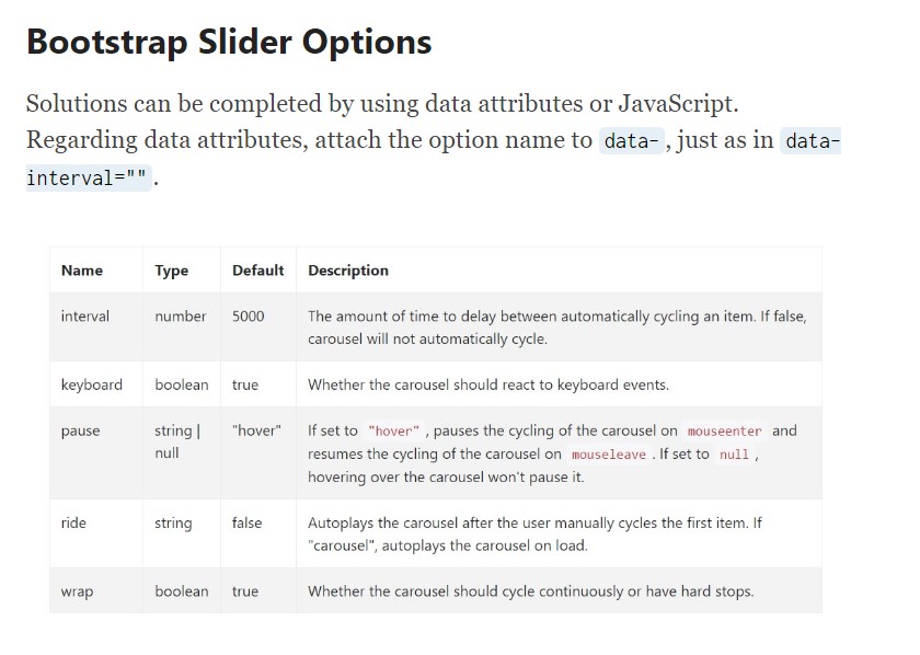 Bootstrap Slider Example